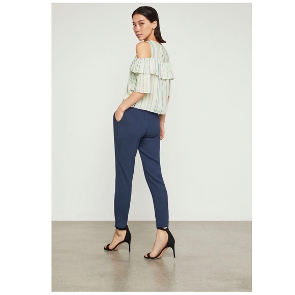 BCBGMaxAzria | Tops | Bcbg Maxazria Multistripe Cold Shoulder Top ...